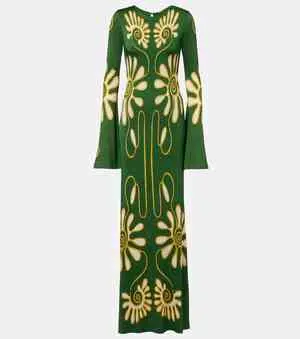 CALA DE LA CRUZ Amay Printed Maxi Dress