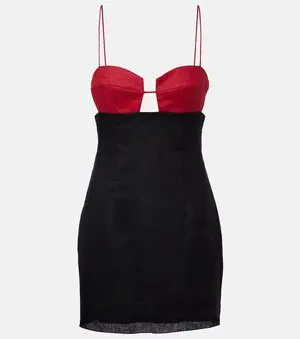 CALA DE LA CRUZ Soline Linen Minidress