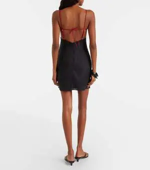 CALA DE LA CRUZ Soline Linen Minidress
