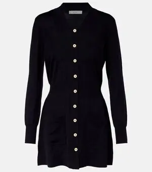 FRAME Wool Polo Dress - Blue
