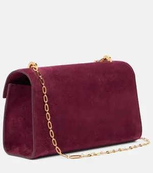 Savette Symmetry Suede Crossbody Bag - Purple