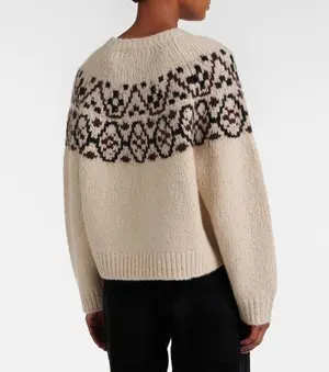 NILI LOTAN Chrissy Fair Isle Jacquard Sweater - Beige