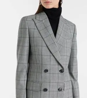 NILI LOTAN Weston Plaid Virgin Wool Blazer