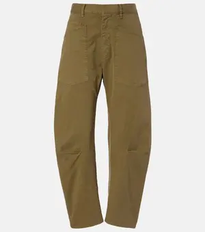 NILI LOTAN Shon Barrel-leg Pants - Green
