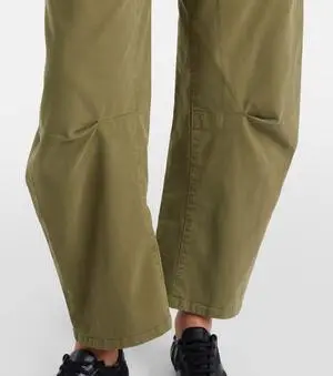 NILI LOTAN Shon Barrel-leg Pants - Green