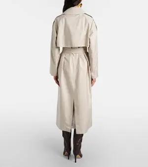 Max Mara The Cube Delfino Twill Trench Coat - Beige