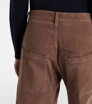 NILI LOTAN Shon Corduroy Barrel-leg Pants - Brown
