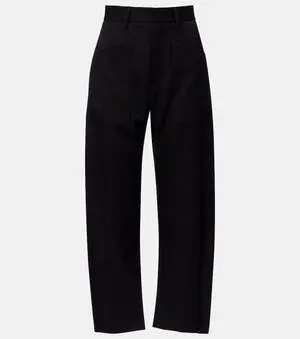 NILI LOTAN Shon Barrel-leg Pants - Black