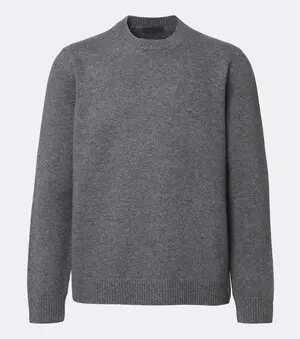 Prada Virgin Wool Crewneck Sweater - Grey