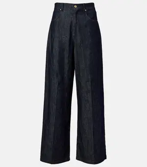 Max Mara Lavinia High-rise Wide-leg Jeans - Blue