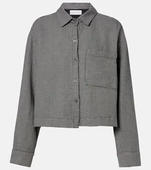 Velvet By Graham & Spencer Adeline Houndstooth Cotton Shirt