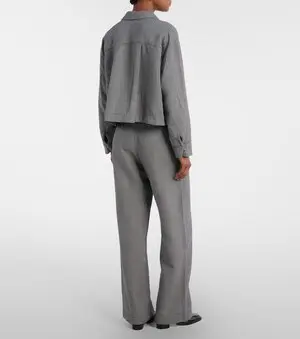 Velvet By Graham & Spencer Houndstooth Cotton Wide-leg Pants