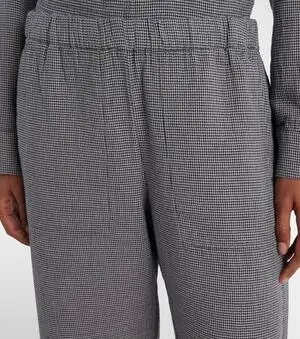 Velvet By Graham & Spencer Houndstooth Cotton Wide-leg Pants