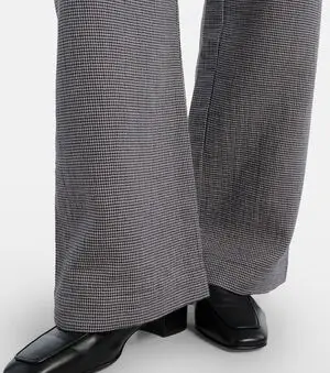 Velvet By Graham & Spencer Houndstooth Cotton Wide-leg Pants