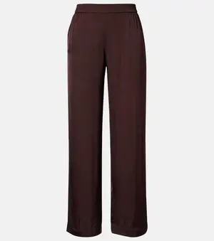 Velvet By Graham & Spencer Larkin Wide-leg Trousers - Brown