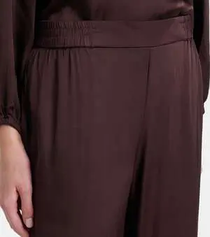 Velvet By Graham & Spencer Larkin Wide-leg Trousers - Brown