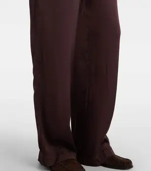 Velvet By Graham & Spencer Larkin Wide-leg Trousers - Brown