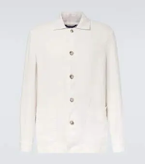 Fedeli Oxford Linen Jacket - Beige