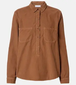 Velvet By Graham & Spencer Arielle Cotton Corduroy Shirt - Brown