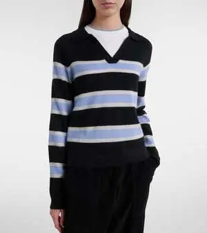 Velvet By Graham & Spencer Everbake Striped Polo Sweater