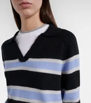Velvet By Graham & Spencer Everbake Striped Polo Sweater