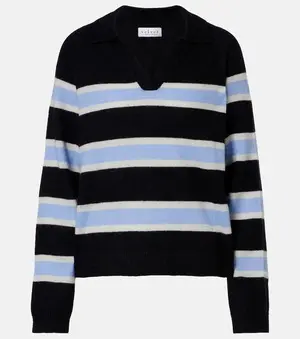 Velvet By Graham & Spencer Everbake Striped Polo Sweater