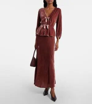 Velvet By Graham & Spencer Elida Bow-detail Top - Pink