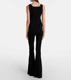 Stouls Cherilyn Suede Flared Pants - Black