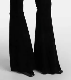 Stouls Cherilyn Suede Flared Pants - Black