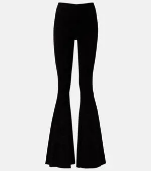 Stouls Cherilyn Suede Flared Pants - Black