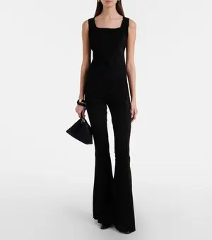 Stouls Cherilyn Suede Flared Pants - Black