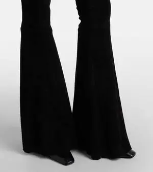 Stouls Cherilyn Suede Flared Pants - Black