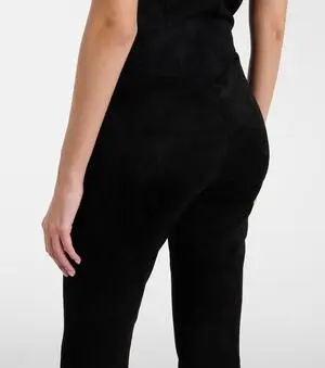 Stouls Cherilyn Suede Flared Pants - Black