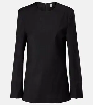 TOTEME Wool Blouse - Grey