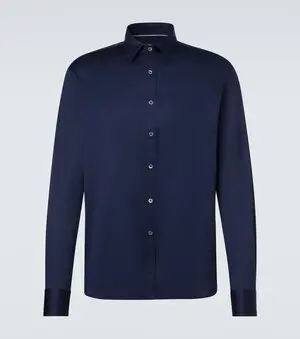 Canali Cotton Jersey Shirt - Blue