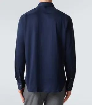 Canali Cotton Jersey Shirt - Blue
