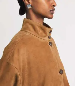 Simkhai Suede Marley Bomber Jacket - Beige
