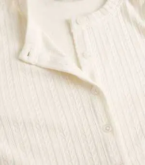 Veronica Beard Pointelle-knit Lira Cardigan - Neutral
