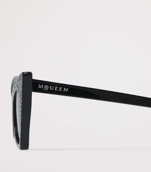 Alexander McQueen Embellished Cat-eye Sunglasses