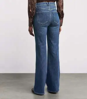 Veronica Beard Crosbie Wide-leg Jeans - Blue