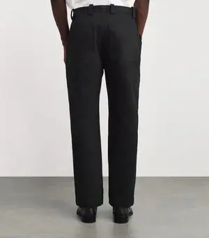 Studio Nicholson X Aaron Levine Cotton Canvas Denver Cargo Trousers - Black