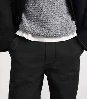 Studio Nicholson X Aaron Levine Cotton Canvas Denver Cargo Trousers - Black