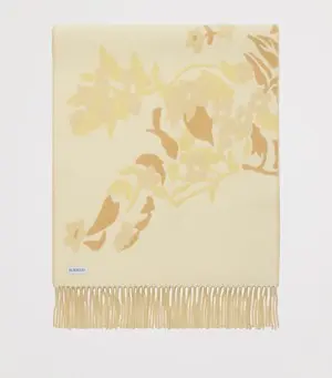 Burberry Cashmere Floral Ekd Scarf