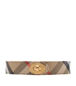 Burberry Check Belt - Beige
