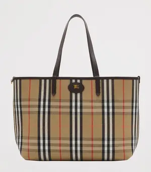 Burberry Medium Leather Reversible Bloomsbury Tote - Beige