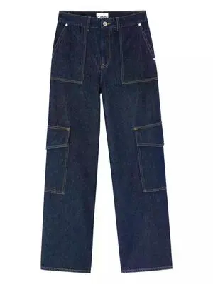 GANNI Cargo Pocket Straight Leg Jeans