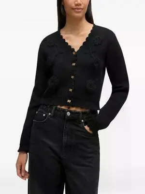 GANNI Floral Detail Cardigan