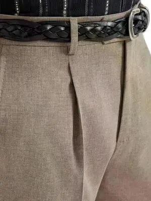 Brunello Cucinelli Mouliné Pleated Trousers