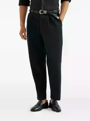Brunello Cucinelli Double-pleated Five-pocket Trousers - Black