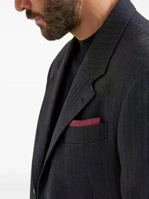 Brunello Cucinelli Striped-border Pocket Square